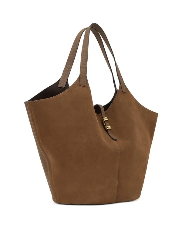 REISS Lyra Suede Leather Tote
