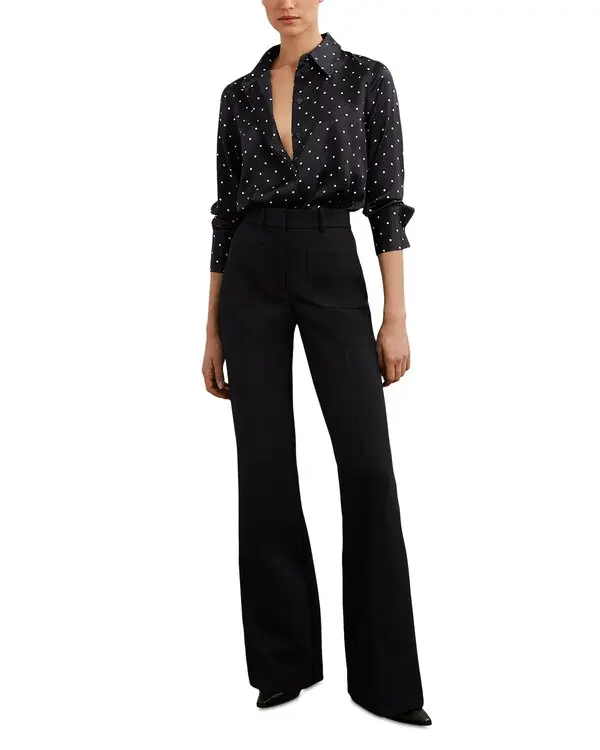 REISS Polka Dot Silk Shirt