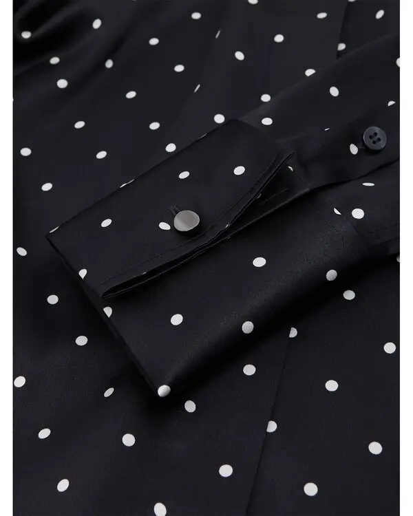 REISS Polka Dot Silk Shirt