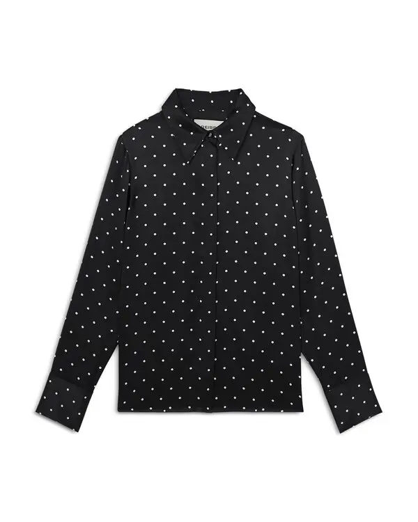 REISS Polka Dot Silk Shirt