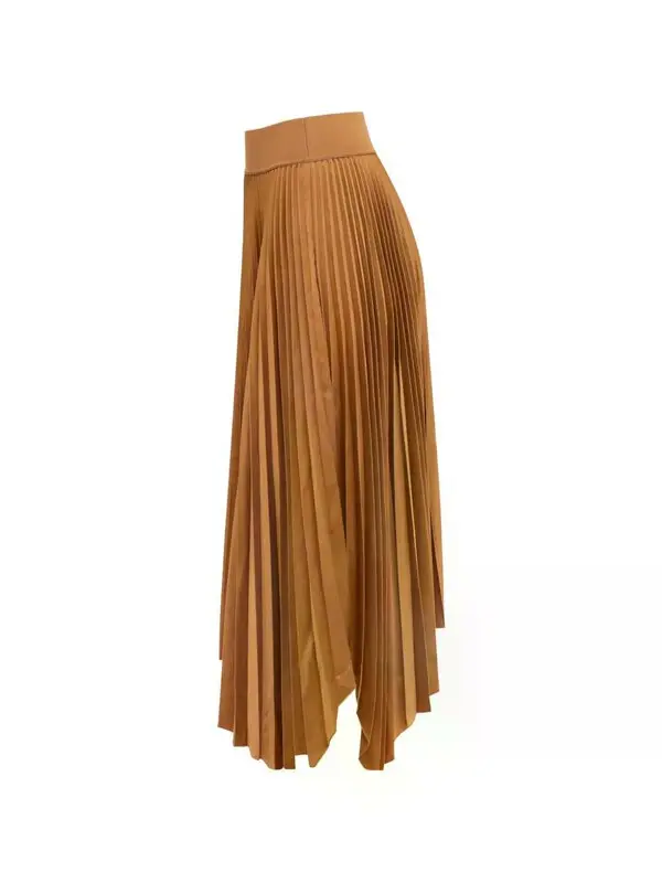 JOSEPH Ade Pleated Midi Skirt - Brown