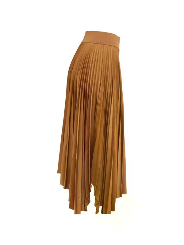 JOSEPH Ade Pleated Midi Skirt - Brown