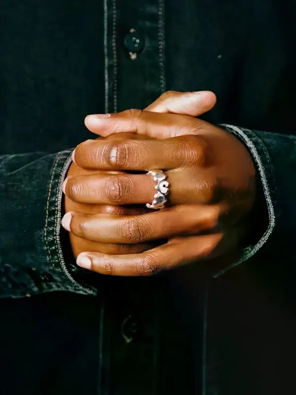 TWOJEYS Heart And Star Motif Ring