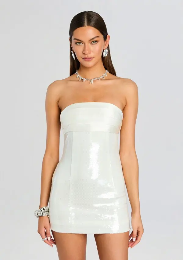 Retrofete Sequin Mini Dress - Cream
