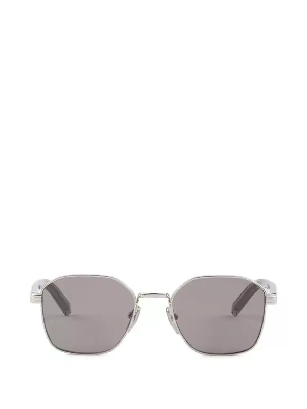 Prada Hexagonal-frame Sunglasses - Silver