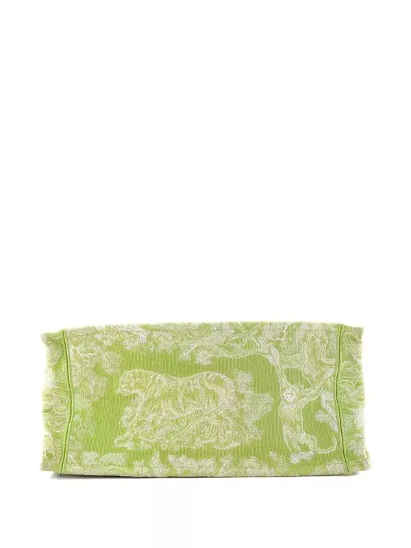 Dior Book Embroidered Canvas Medium Tote Bag - Green
