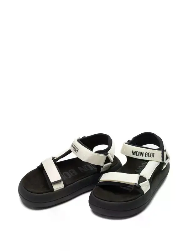 Moon Boot Logo Platform Sandals - Black