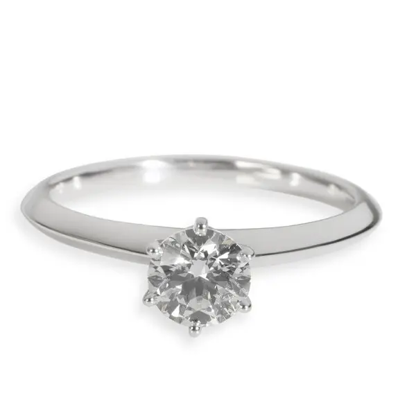 Tiffany & Co. 0.76 Ct Round Brilliant Diamond Ring - Platinum