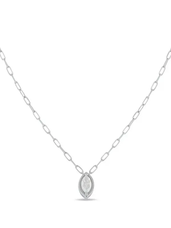 LB EXCLUSIVE Diamond 18k White Gold Necklace - Silver
