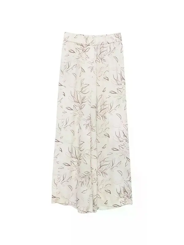 Peserico Floral-print Palazzo Pants