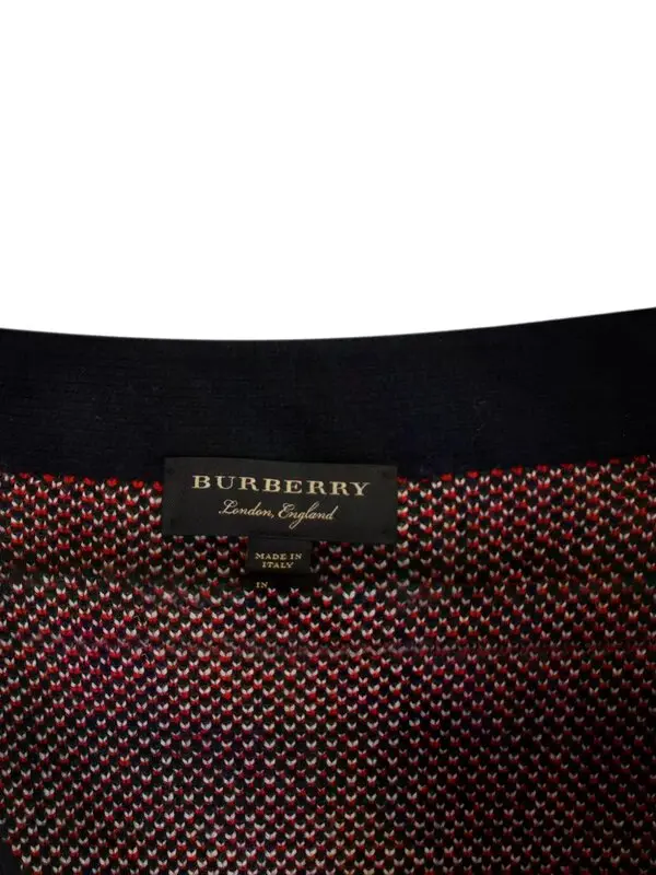 Burberry Checked V-neck Cardigan