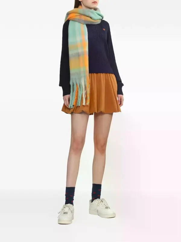 A BATHING APE Cable Knit Patch Sweater - Blue