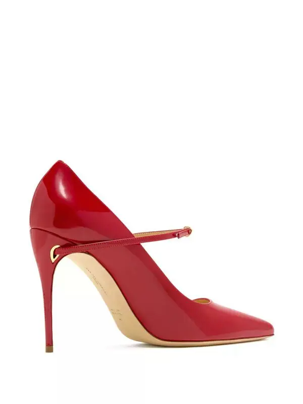 Jennifer Chamandi Lorenzo Adjustable-strap Heeled Pumps - Red