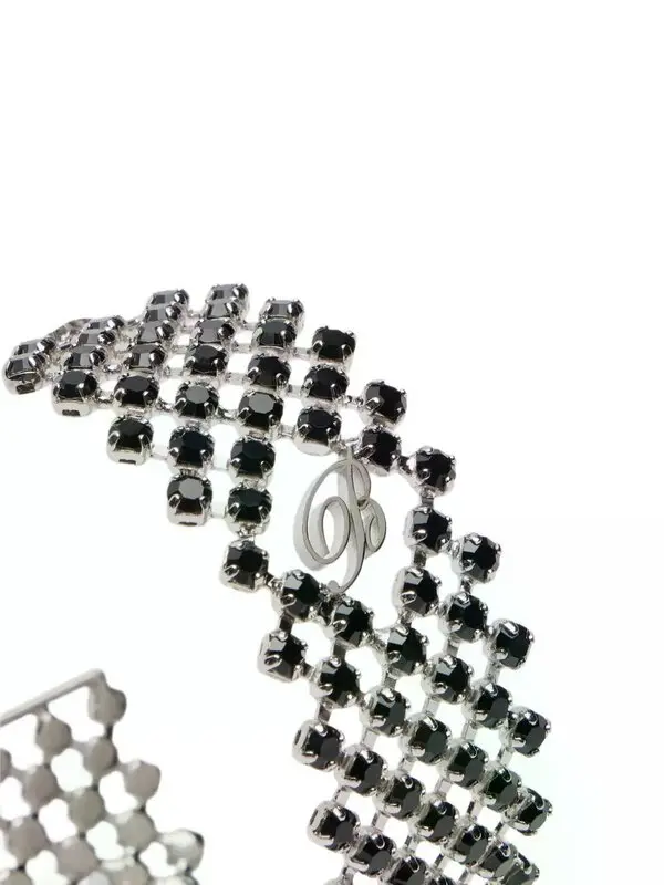 Blumarine Strass Circle Hoop Earrings