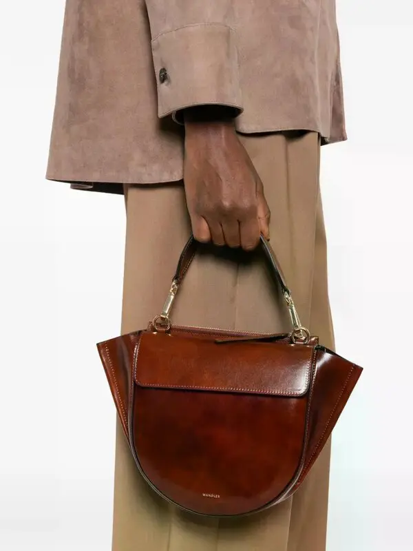 WANDLER Hortensia Small Top-handle Shoulder Bag - Brown