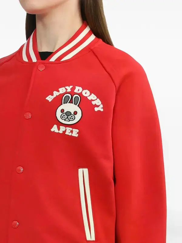 A BATHING APE Apee™ * Appliqué Knitted Jacket
