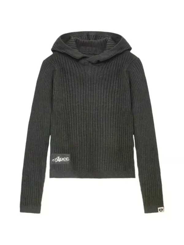 A BATHING APE Hooded Ribbed Knitwear