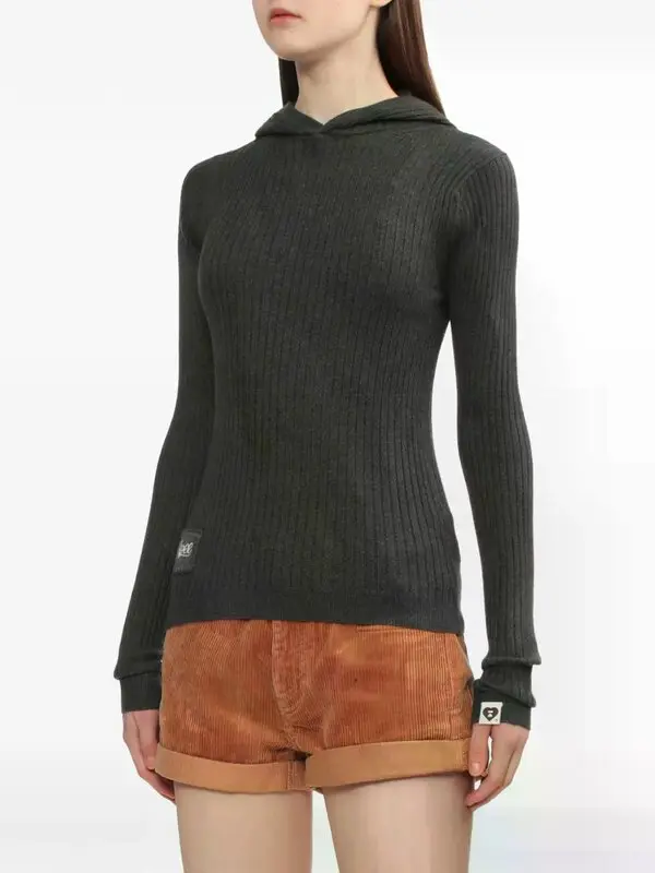 A BATHING APE Hooded Ribbed Knitwear
