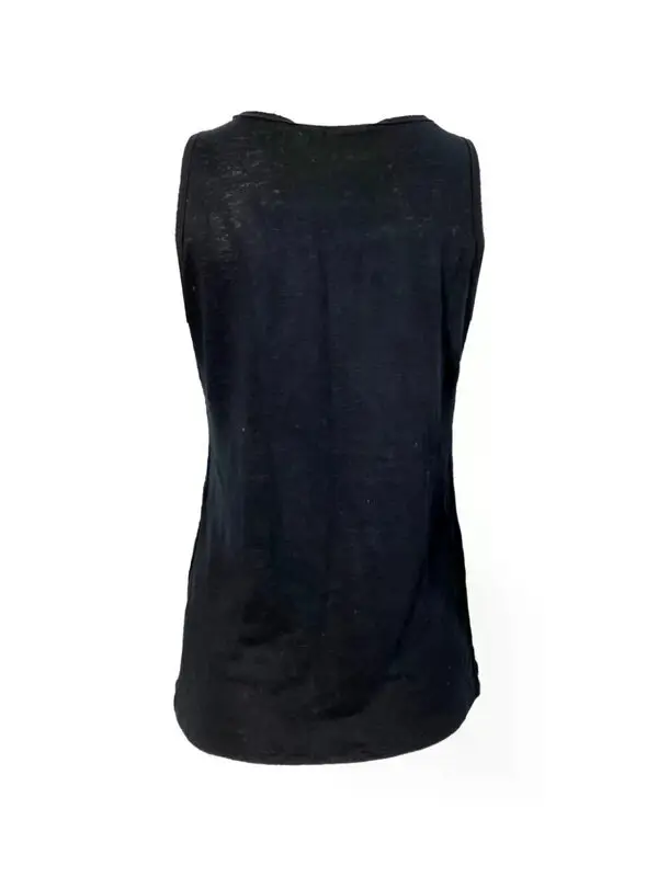 Sandro Linen Printed Tank Top