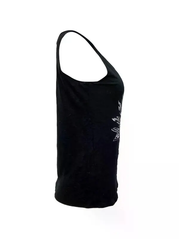 Sandro Linen Printed Tank Top