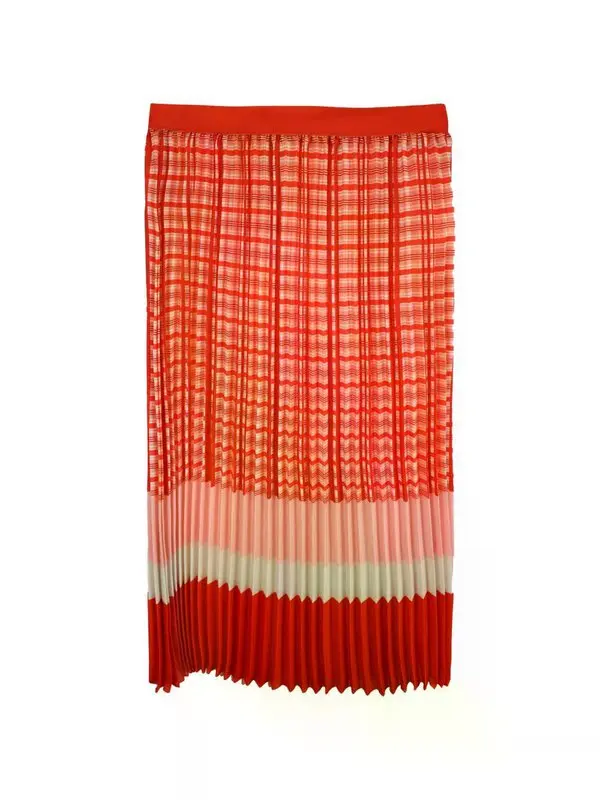 Iris & Ink Plaid Pleated Midi Skirt