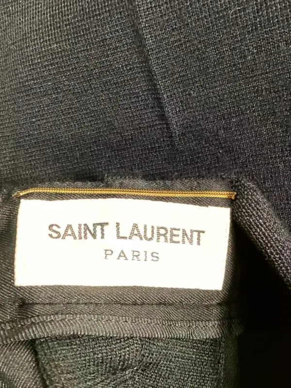 Saint Laurent Wide-leg Wool Trousers - Black