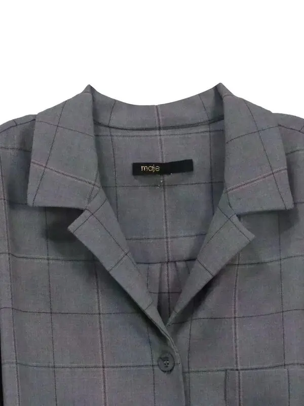 Maje Checked Belted Jumpsuit
