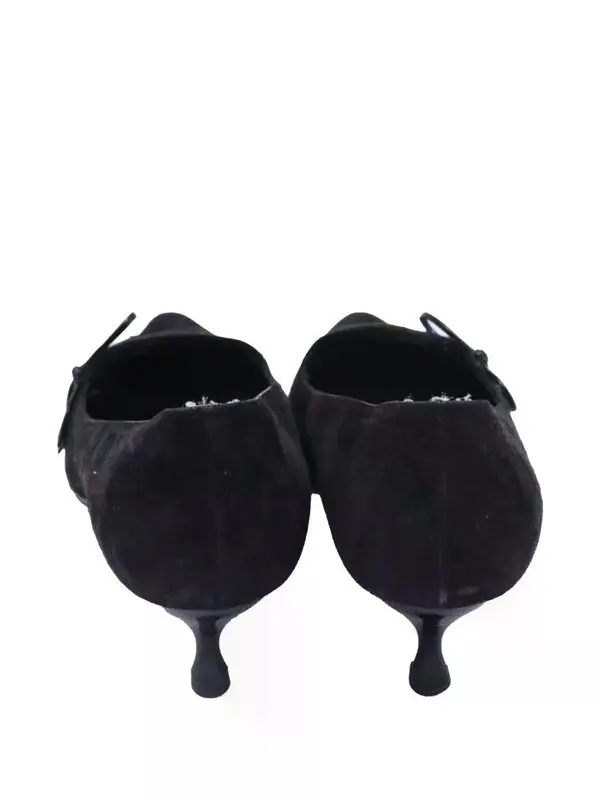 FERRAGAMO Bow Cutout Detail Pumps - Black