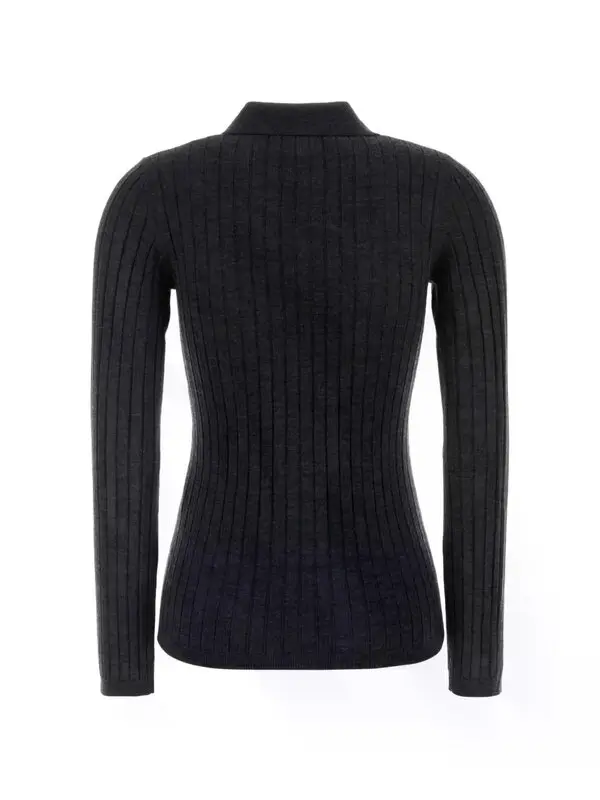 A.p.c. Ribbed Knit Polo Top