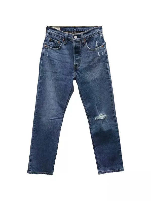 LEVI'S 501 Distressed Cropped Trousers