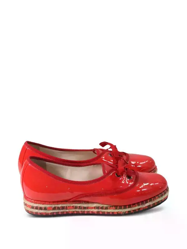 Bottega Veneta Patent Leather Espadrille Flats