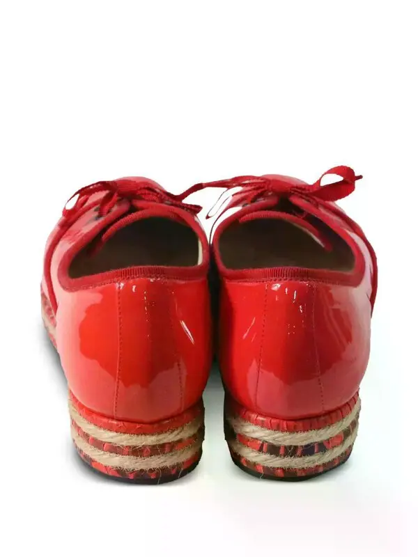 Bottega Veneta Patent Leather Espadrille Flats