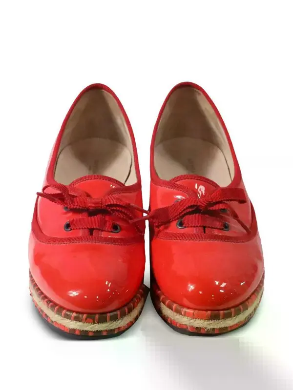Bottega Veneta Patent Leather Espadrille Flats
