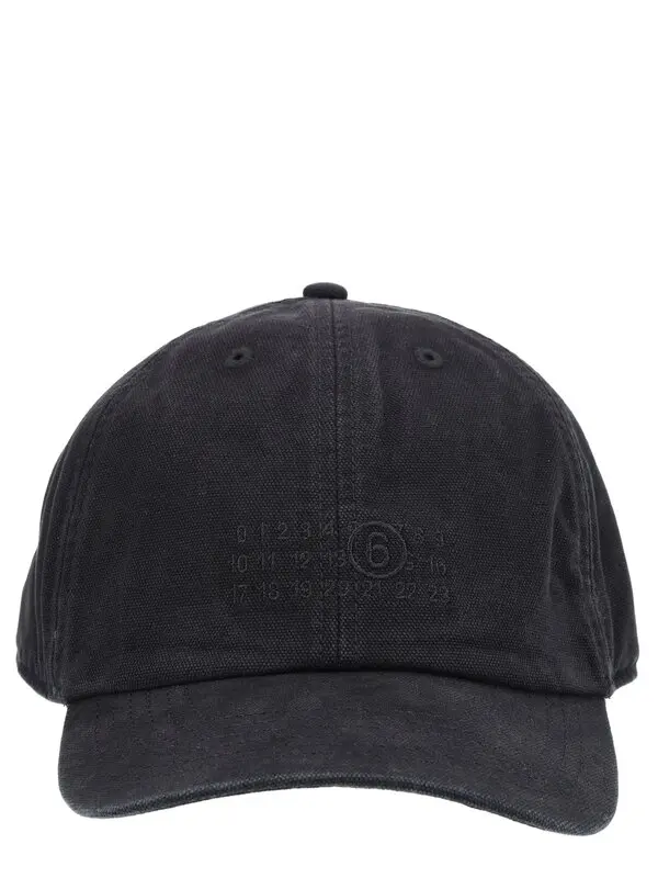 MAISON MARGIELA Baseball Hat With Logo - Charcoal