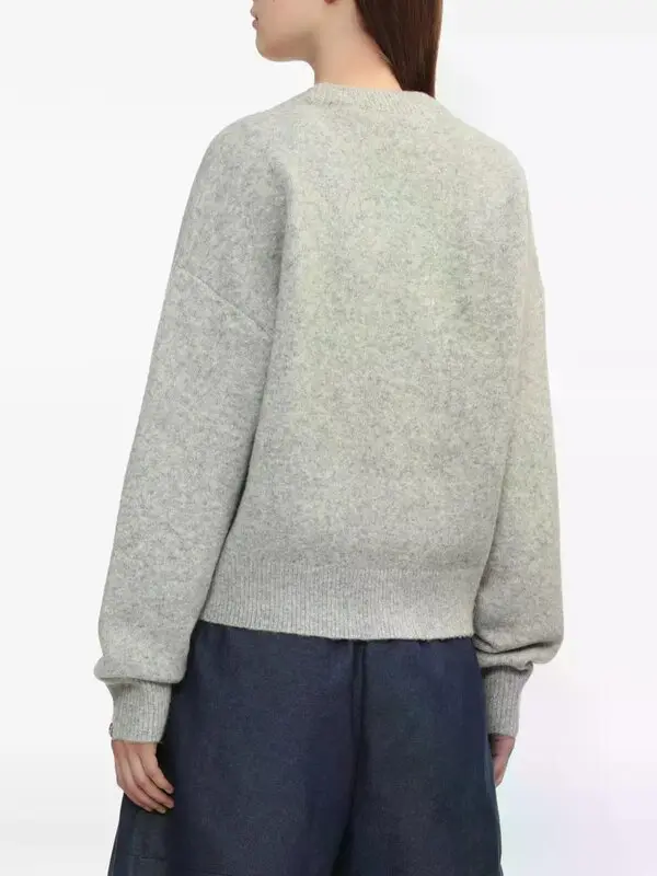 A BATHING APE Graphic Crew Neck Sweater - Grey