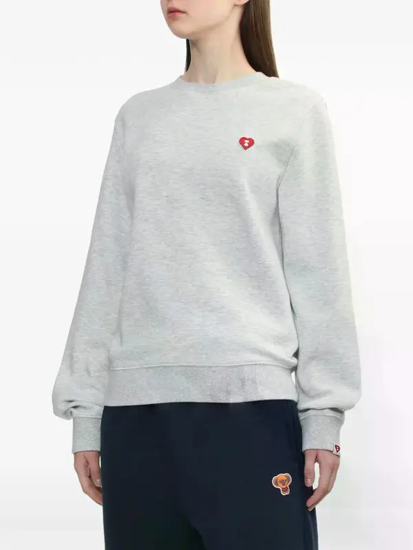 A BATHING APE Heart Logo Sweater - Grey
