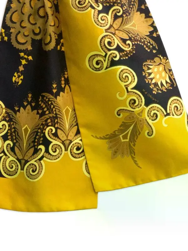 Hermès 1970s Floral-print Silk Scarf
