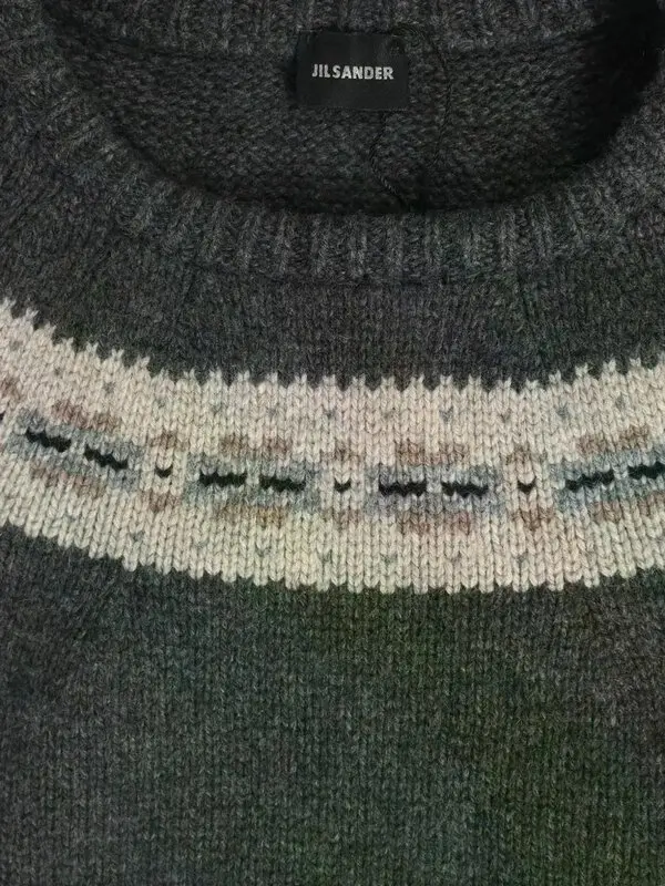 JIL SANDER Patterned Crewneck Sweater