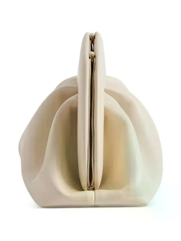 THEMOIRE Bios Gathered-top Clutch Bag - Neutrals