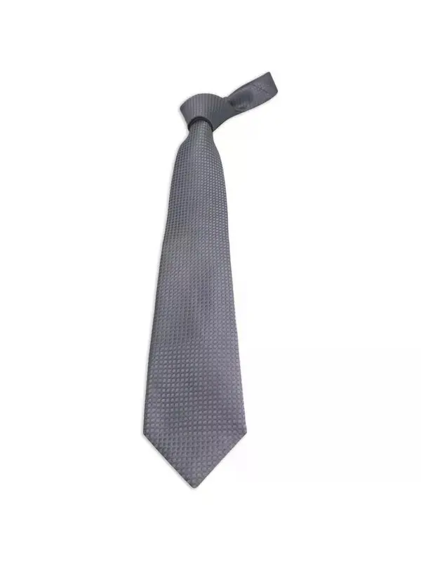 TOM FORD Dot-jacquard Pointed Tie - Grey