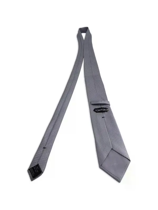 TOM FORD Dot Jacquard Neck Tie - Grey