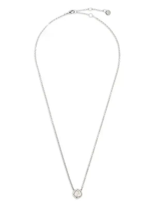 Fendi Pearl Pendant Necklace - Silver