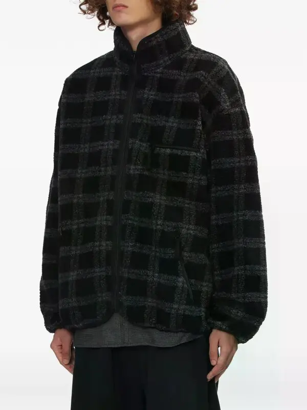 Comme Des Garçons Zip-up Checked Overshirt
