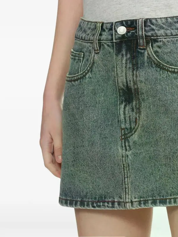 A BATHING APE Heart-motif Denim Mini Skirt