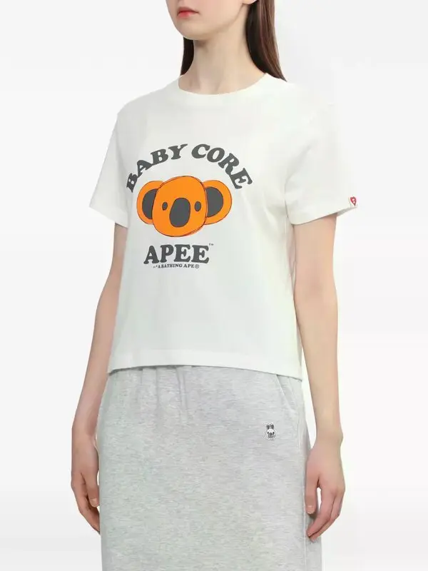 A BATHING APE Graphic Short-sleeve T-shirt - White