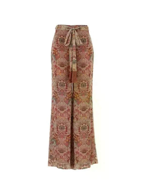 Zimmermann Printed Wide-leg Trousers