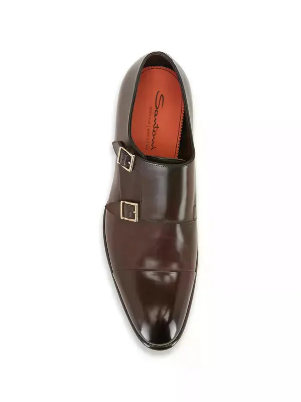 Santoni Double-buckle Monk Shoes - Brown