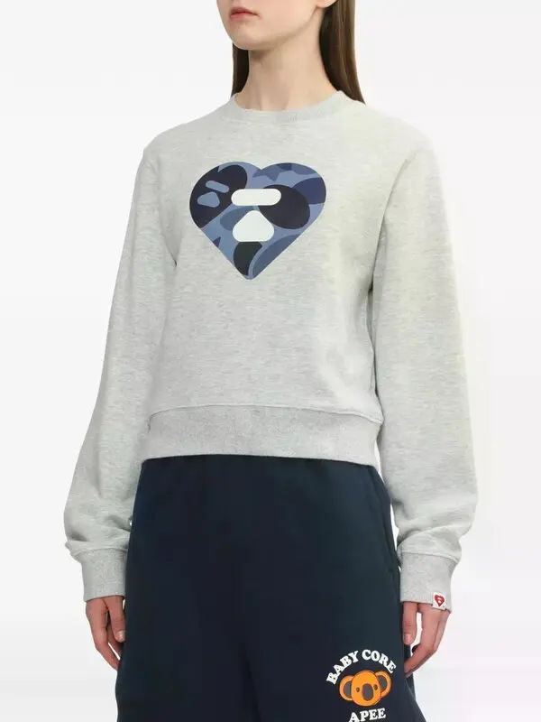 A BATHING APE Heart Print Top