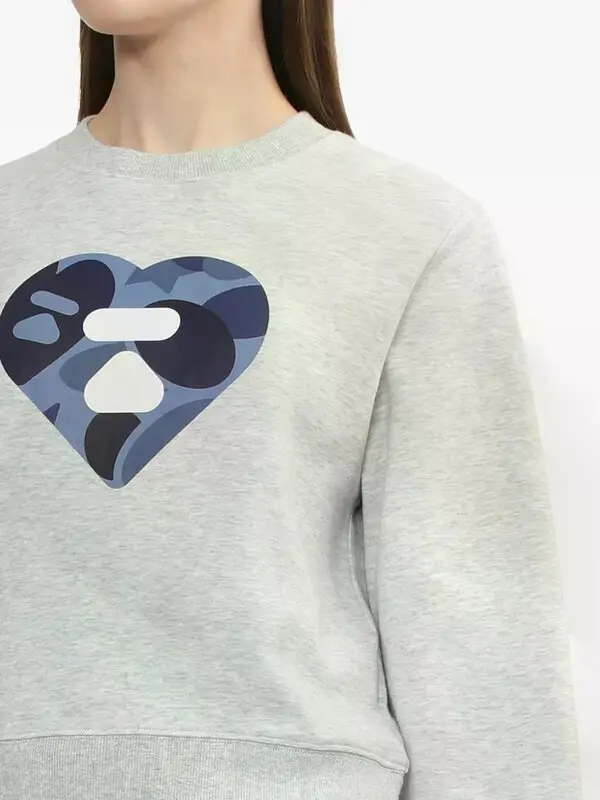 A BATHING APE Heart Print Top