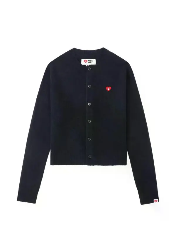 A BATHING APE Buttoned Cardigan With Heart Motif